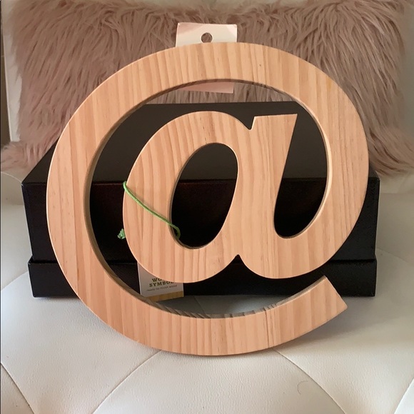 Target | Accents | Nwt Target Wood At Sign Wood Symbol Hand Made | Poshmark